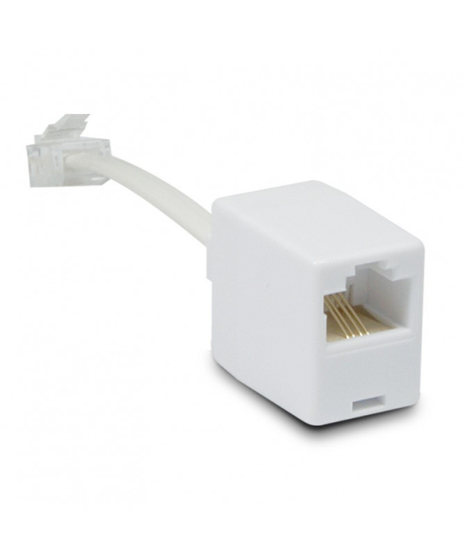 Adaptador RJ11 macho / RJ 45 hambra - Blanco